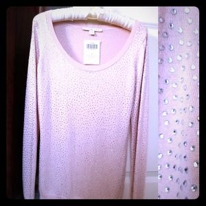 Boston Proper | Sweaters | Boston Proper Sweater Rhinestone Pink ...